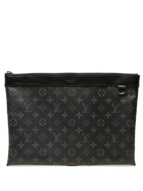 LOUIS VUITTON 2019 Monogram Eclipse Discovery Pochette Gm Clutch Bag