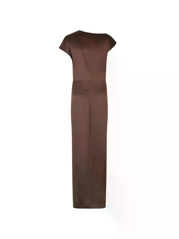 Federica Tosi Draped Side-slit Maxi Dress