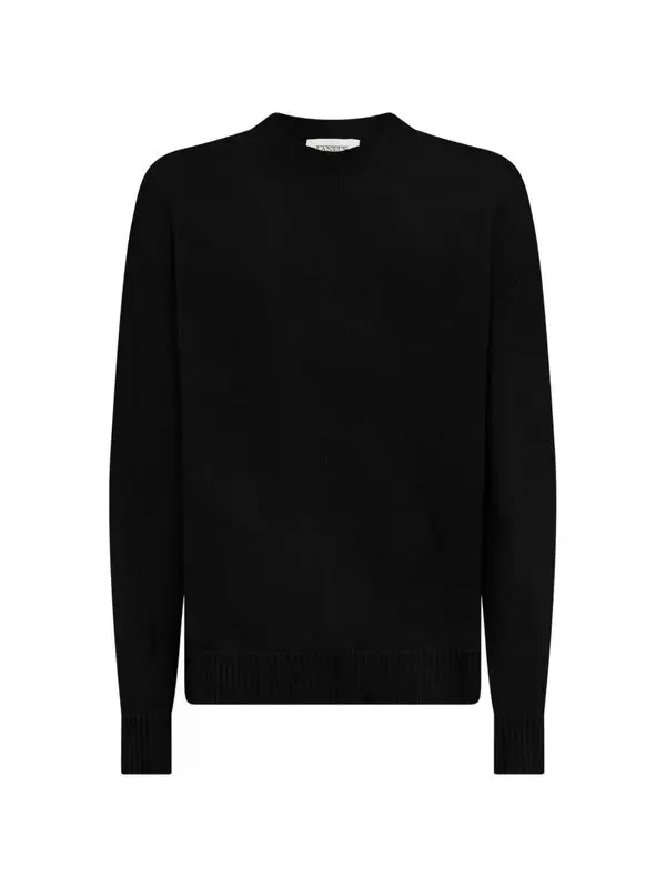 LANEUS Crew-neck Ribbed-trim Sweater