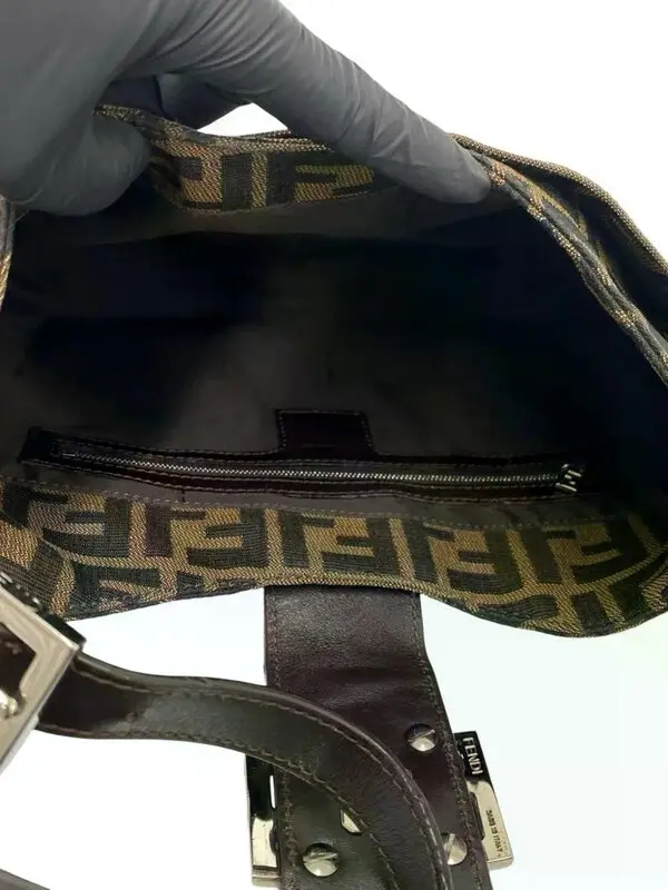 Fendi 2000-2010 Zucca Canvas Shoulder Bag