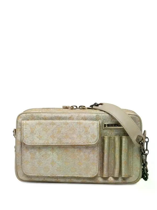 LOUIS VUITTON 2002 Monogram Mini Lin Shine Mckenna Shoulder Bag - Silver
