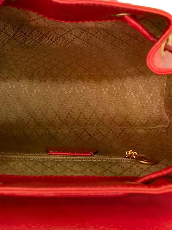 Gucci 20th Century Calfskin Bamboo Drawstring Backpack