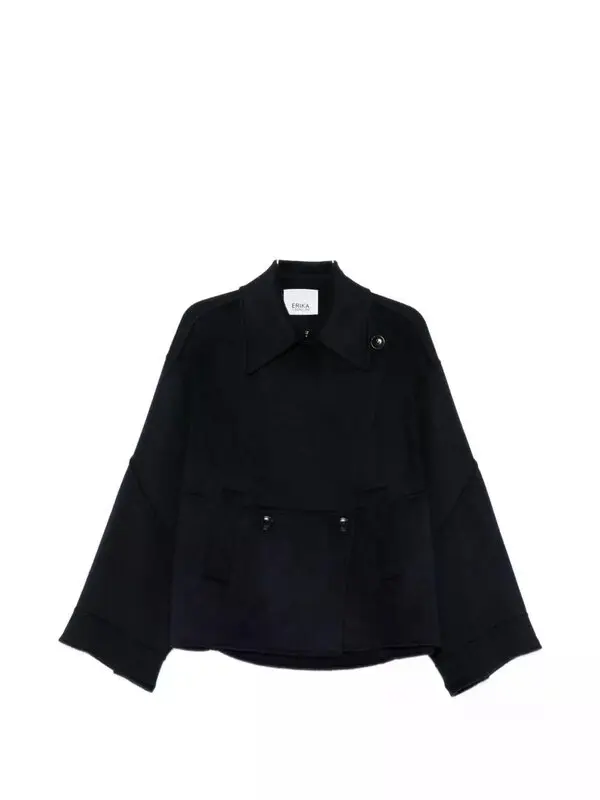 Erika Cavallini Point-collar Double-breasted Jacket - Blue