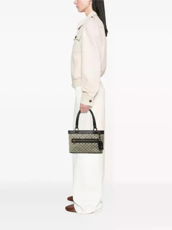 LOUIS VUITTON 2003 Monogram Mini Lin Lucille Pm Shoulder Bag - Grey