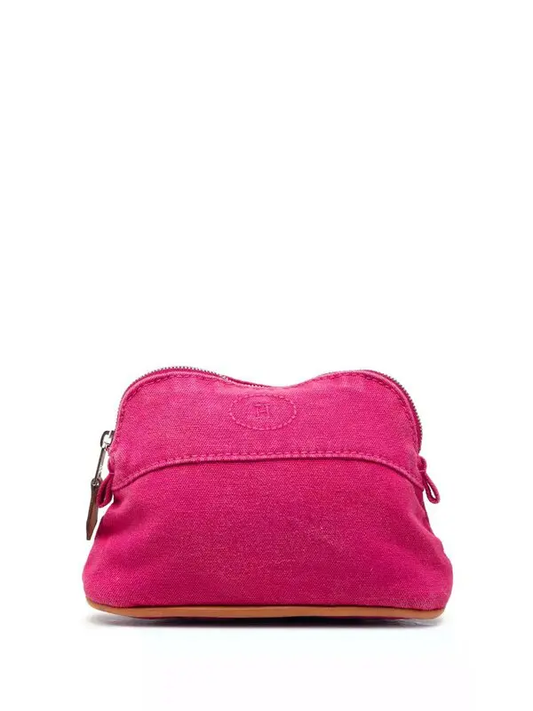 Hermès 2015-2026 Mini Canvas Bolide Pouch - Pink