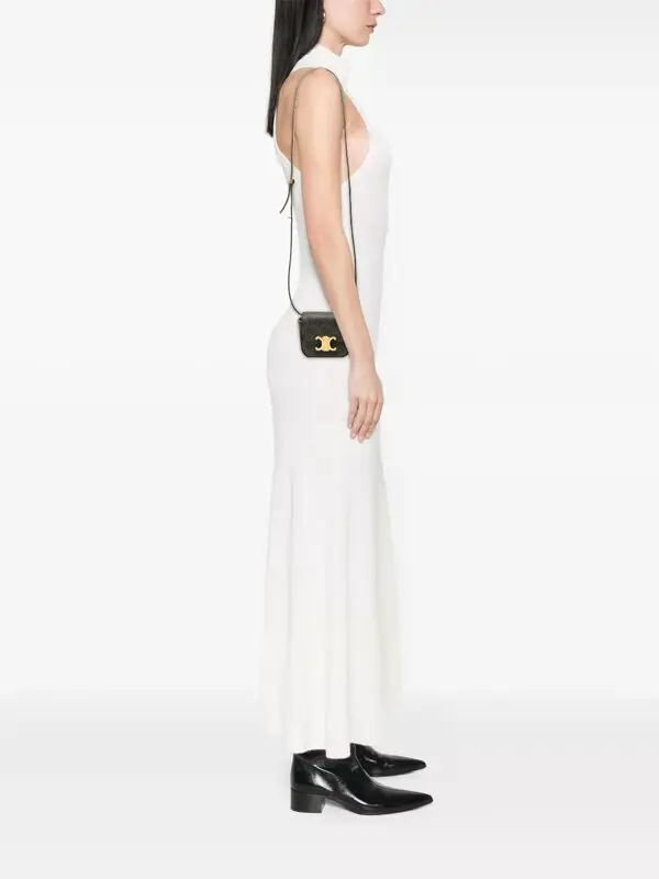 Celine 2022 Mini Triomphe Coated Canvas Claude Crossbody Bag