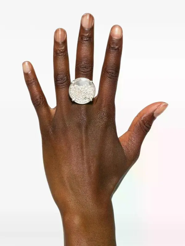ANN DEMEULEMEESTER Glass-covered Beaded Ring