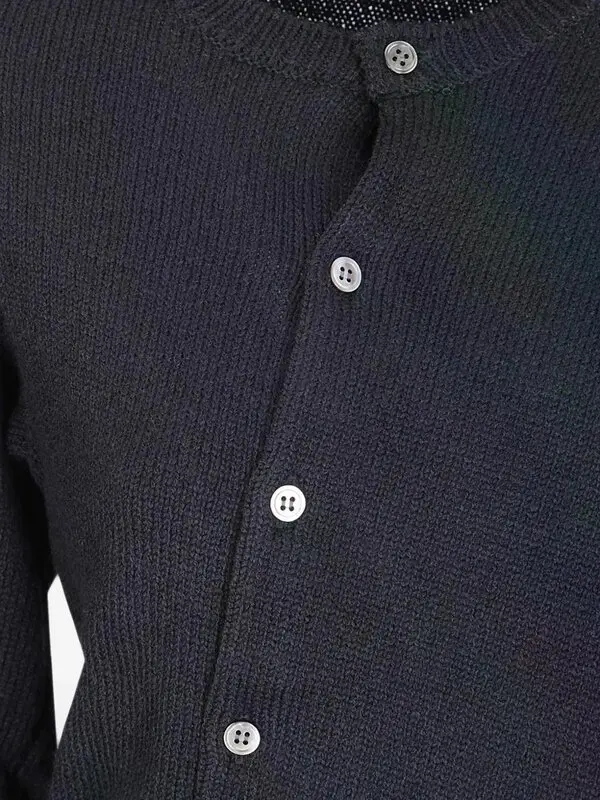 Comme Des Garçons Asymmetric Button-up Sweater - Black