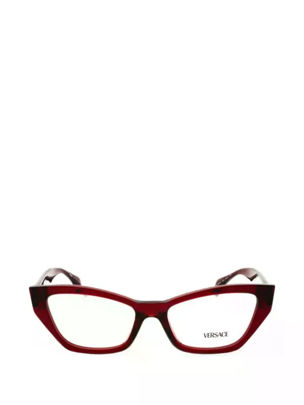 Versace Cat Eye Frame Eyeglasses - Red