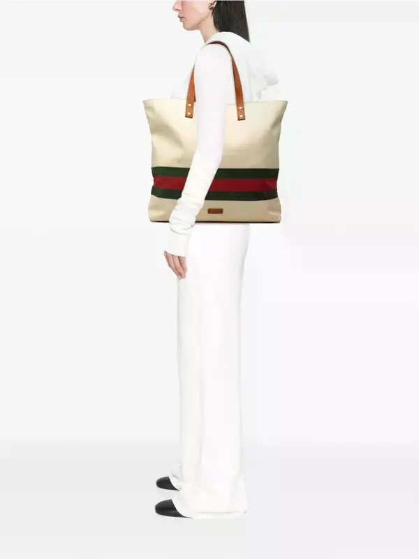 Gucci Canvas Web Tote Bag