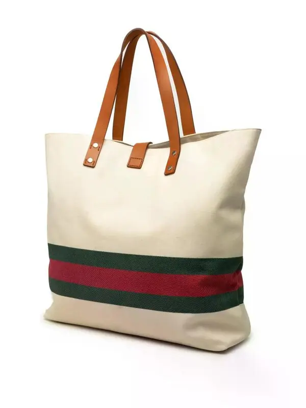 Gucci Canvas Web Tote Bag