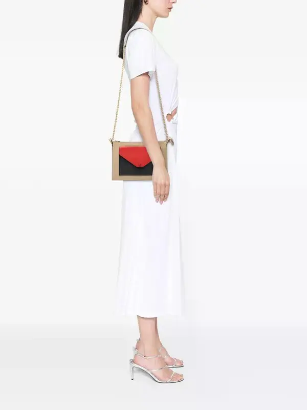 Celine 2012-2018 Tricolor Leather Pocket Envelope Zip Crossbody Bag - Neutrals