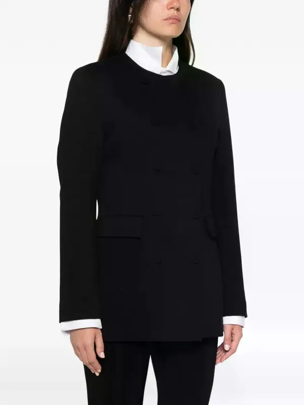 Liviana Conti Collarless Double-breasted Coat