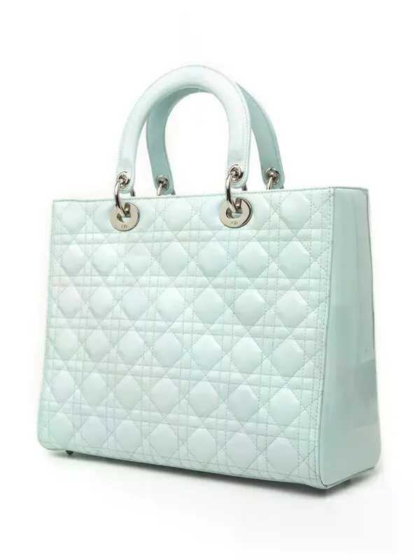 Dior 2013 Large Patent Cannage Lady Satchel