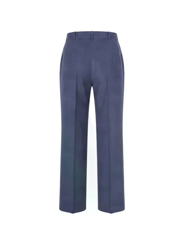 Max Mara Virgin-wool Straight-leg Trousers - Blue