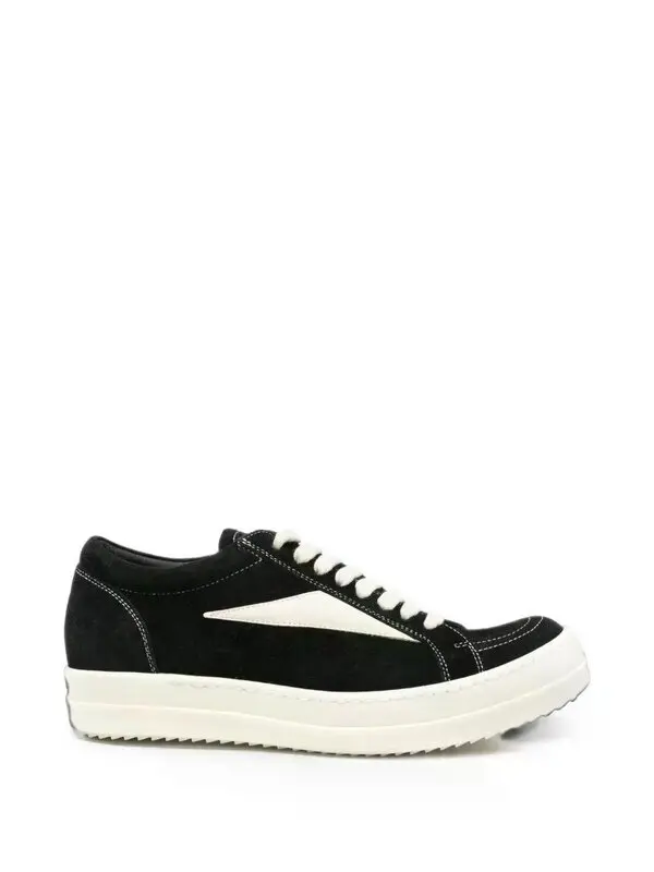 Rick Owens Contrast Patchwork Sneakers - Black