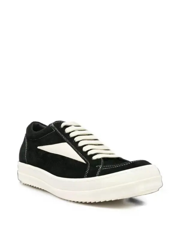 Rick Owens Contrast Patchwork Sneakers - Black