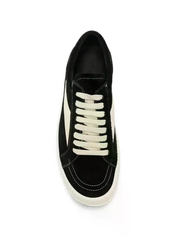 Rick Owens Contrast Patchwork Sneakers - Black