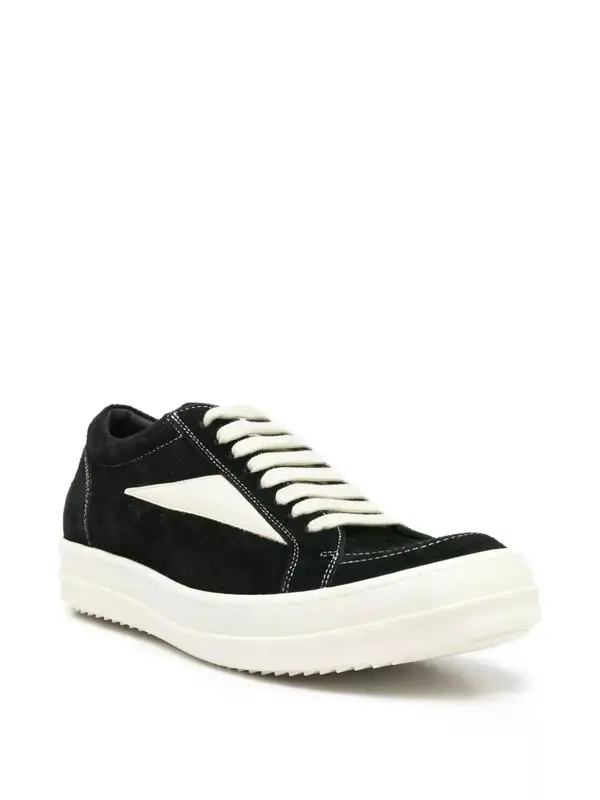 Rick Owens Contrast Patchwork Sneakers - Black