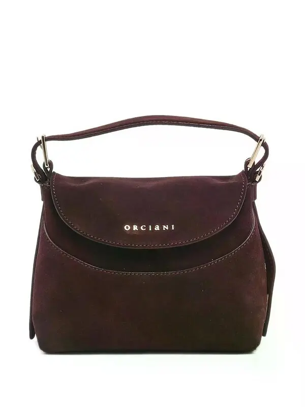 Orciani Small Nana Peach Suede Tote Bag - Red