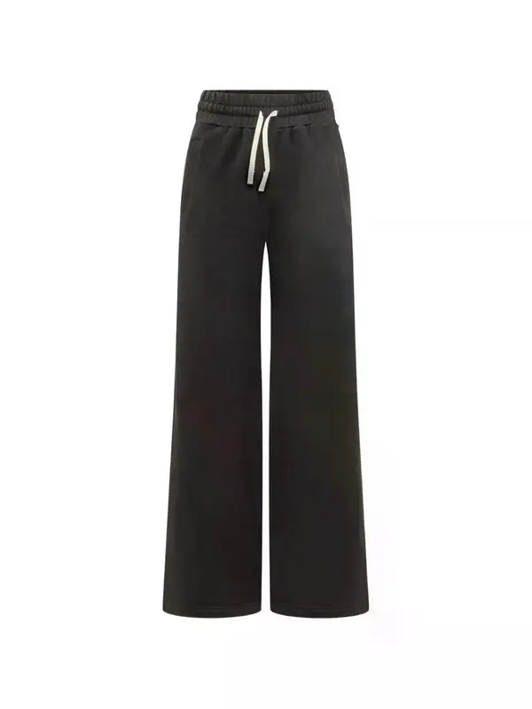 Palm Angels Logo-print Wide-leg Track Pants - Black