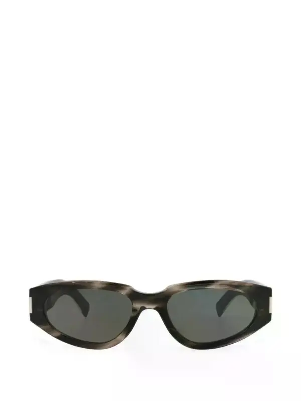 Saint Laurent Sl618 Geometric-frame Sunglasses - Grey
