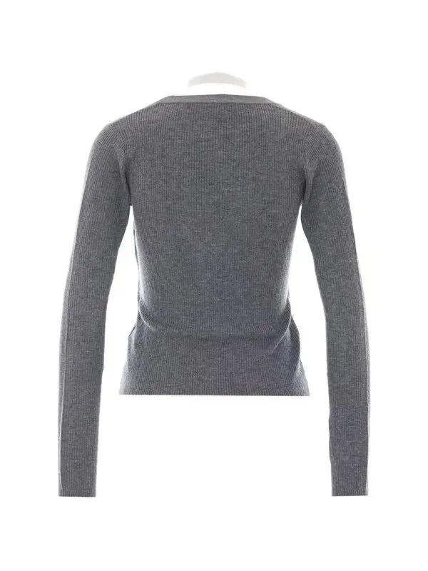 ELEH Ribbed-knit Layered Cardigan