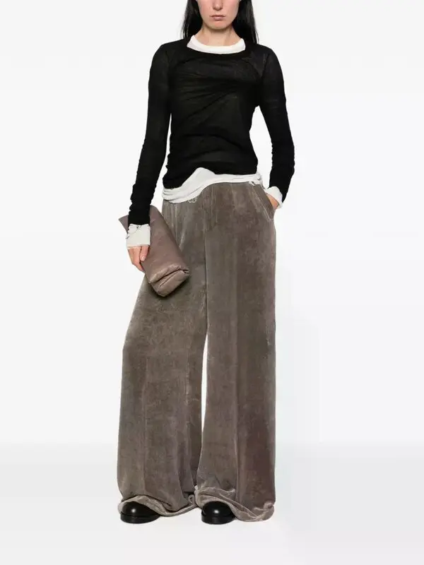 Rick Owens Velvet-effect Palazzo Pants