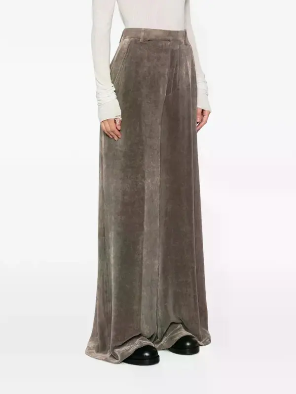 Rick Owens Velvet-effect Palazzo Pants