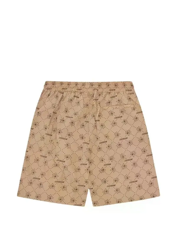 ICECREAM Running Dog Monogram Swim Shorts