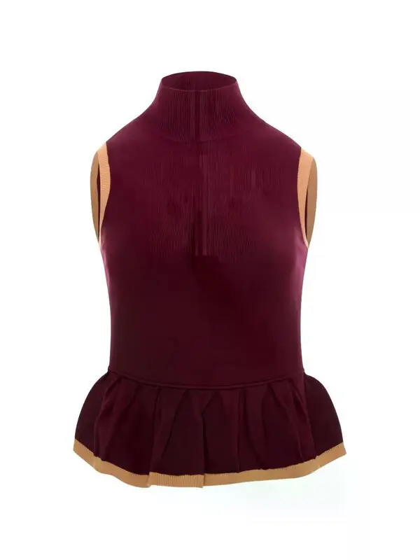 FRACOMINA Sleeveless Peplum Vest