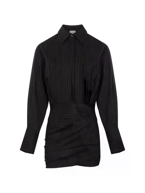 Andamane Andrea Pinstripe-pattern Mini Dress - Black