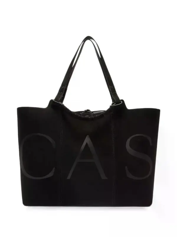 Casadei Galleria Logo-print Tote Bag - Black