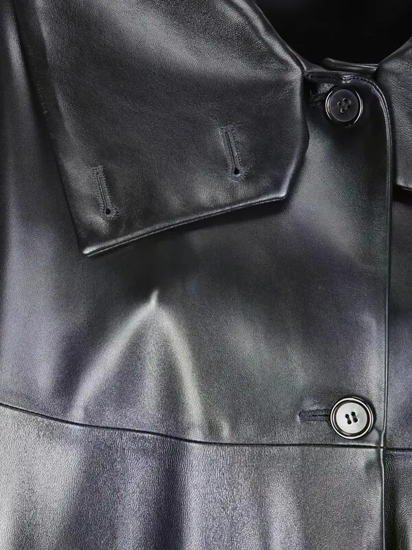 NICCOLO PASQUALETTI Tulipo Sculptural Leather Coat