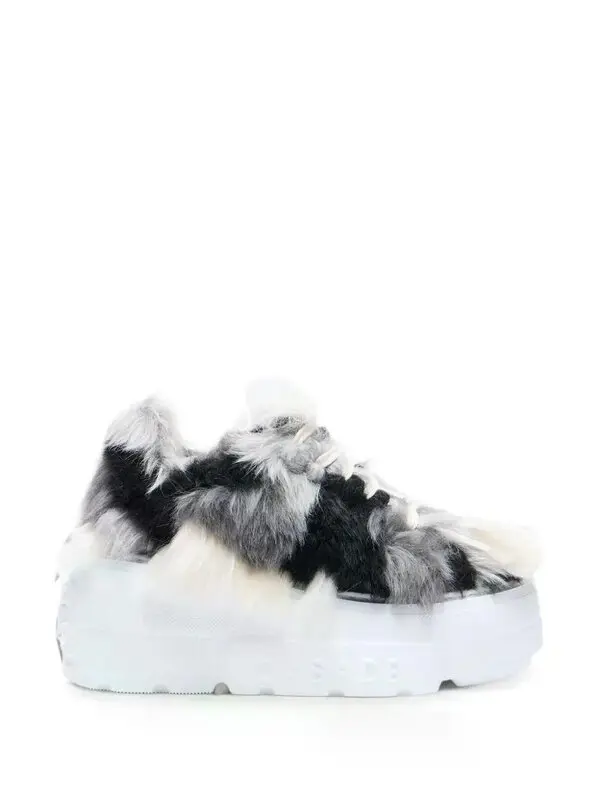 Casadei Nexus Husky Faux-fur Sneakers - Grey