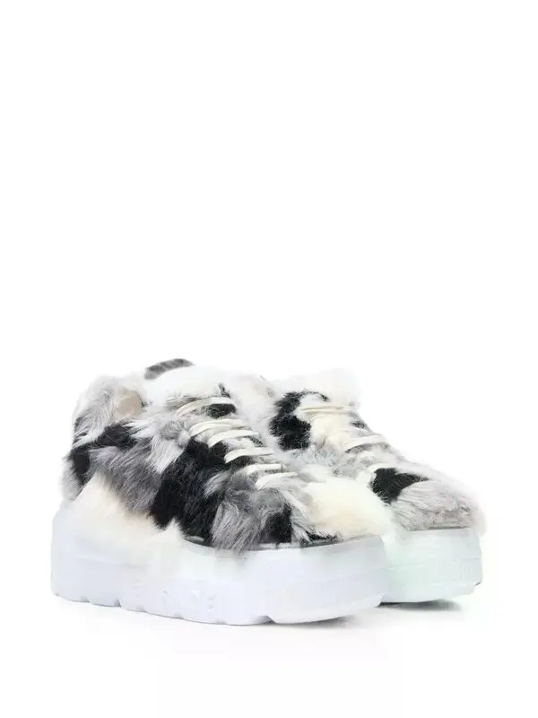 Casadei Nexus Husky Faux-fur Sneakers