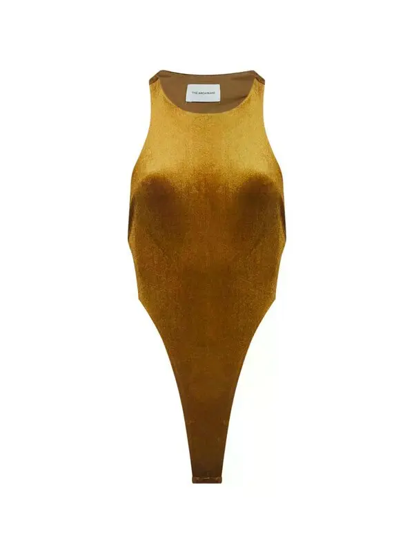 Andamane The Attico Velvet-effect Racerback Bodysuit