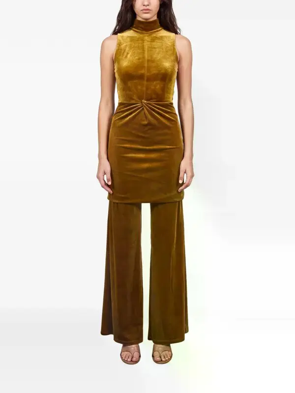 Andamane The Attico Velvet-effect Racerback Bodysuit
