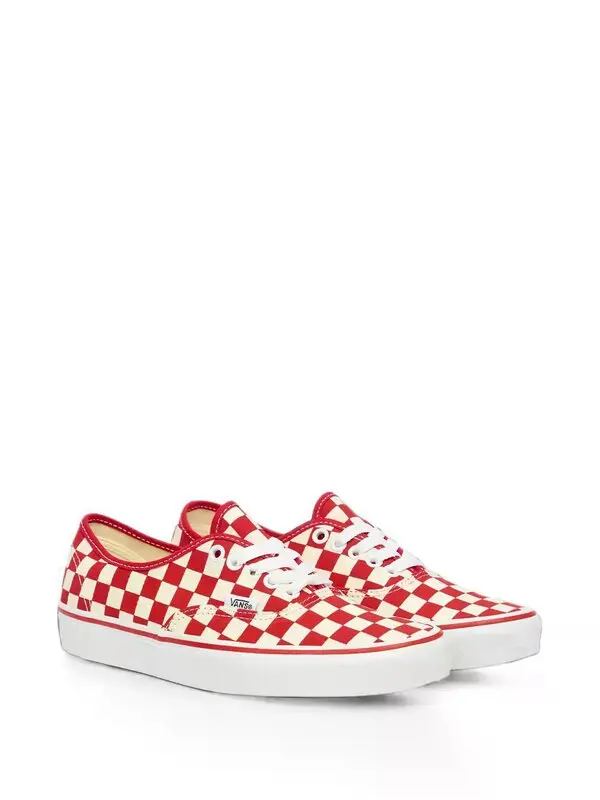 VANS Authentic Checkerboard Sneakers - Red