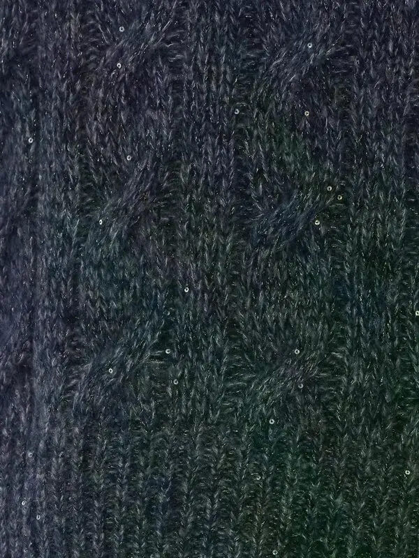 ELEH Sequin-embellished V-neck Sweater