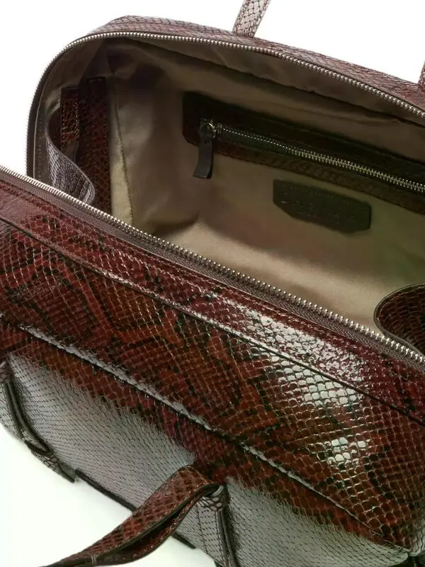Casadei Bigli Python-print Tote Bag