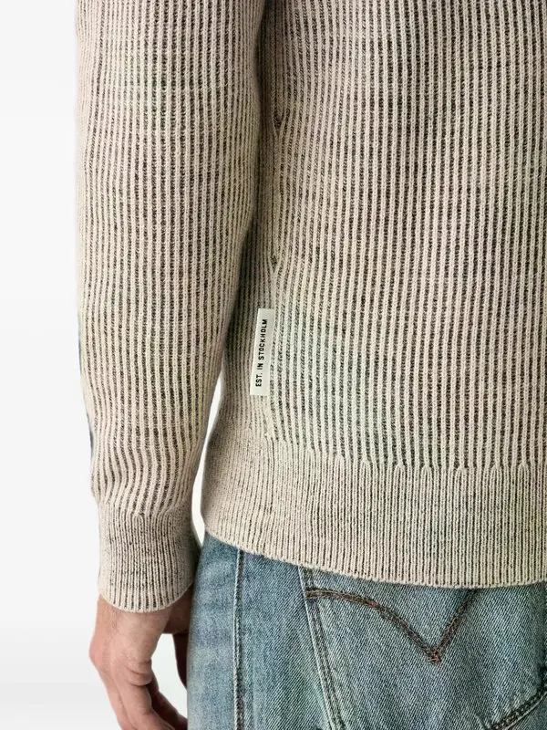 Marc O'polo Ribbed-knit Quarter-zip Sweater