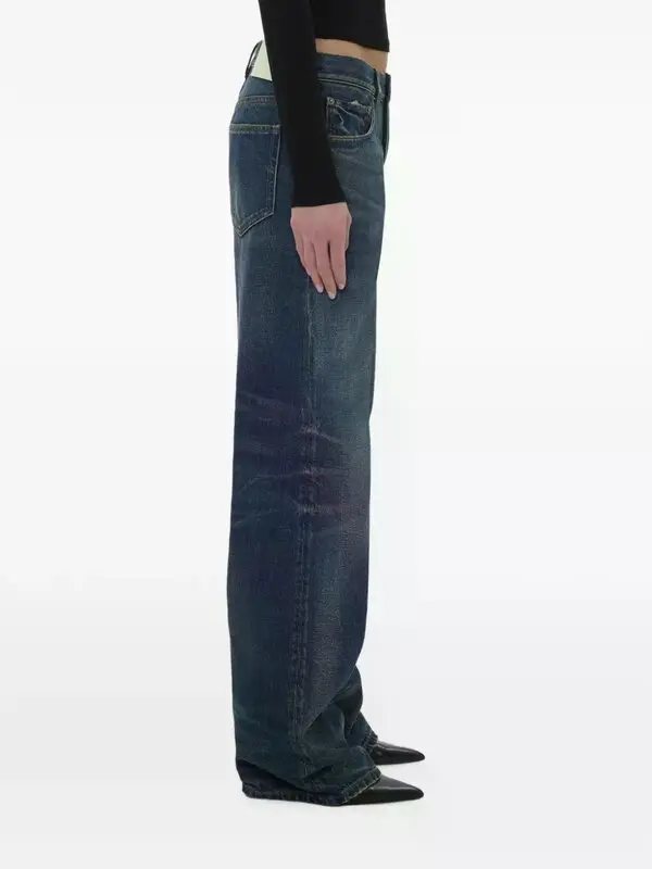 HAIKURE Faded-effect Wide-leg Jeans