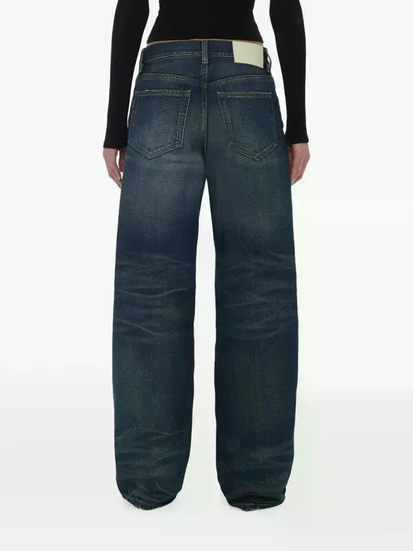 HAIKURE Faded-effect Wide-leg Jeans