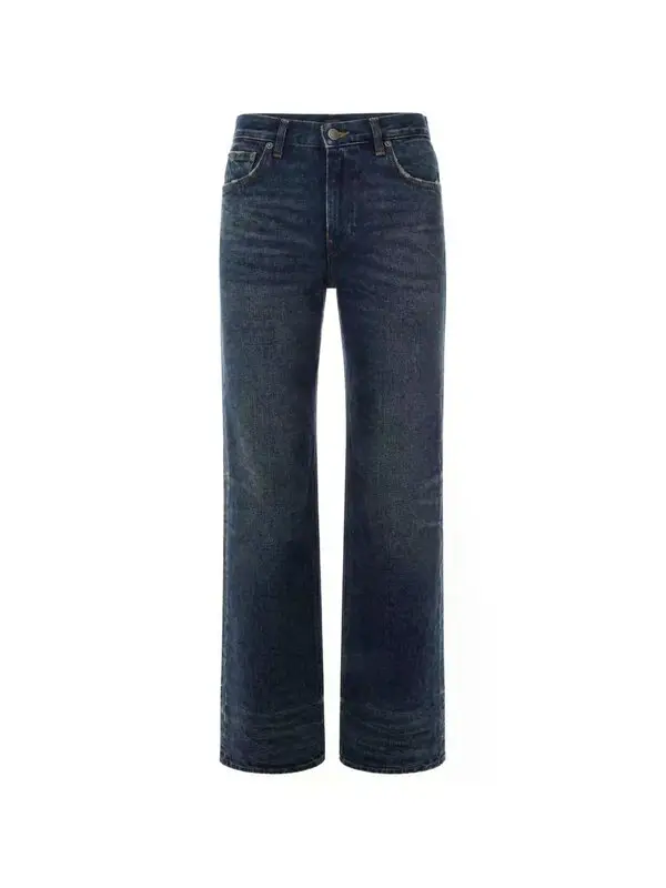 HAIKURE Faded Straight-leg Jeans - Blue