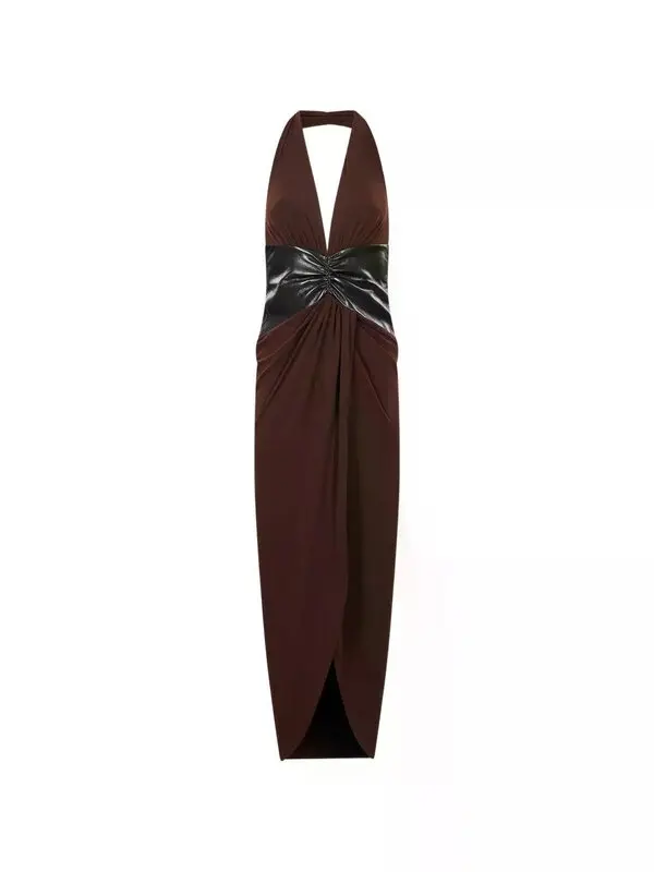 Andamane Panelled Halterneck Midi Dress
