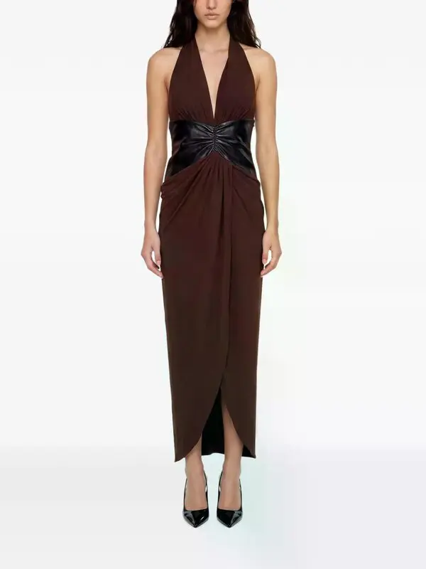 Andamane Panelled Halterneck Midi Dress