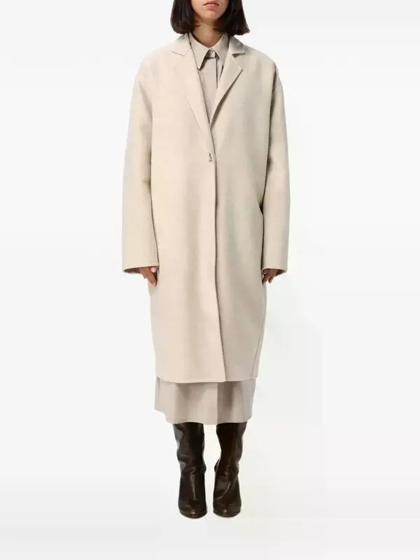 Fabiana Filippi Notched-lapels Single-breasted Coat - Neutrals