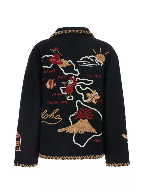 Alanui Embroidered Whipstitch-trim Jacket - Black