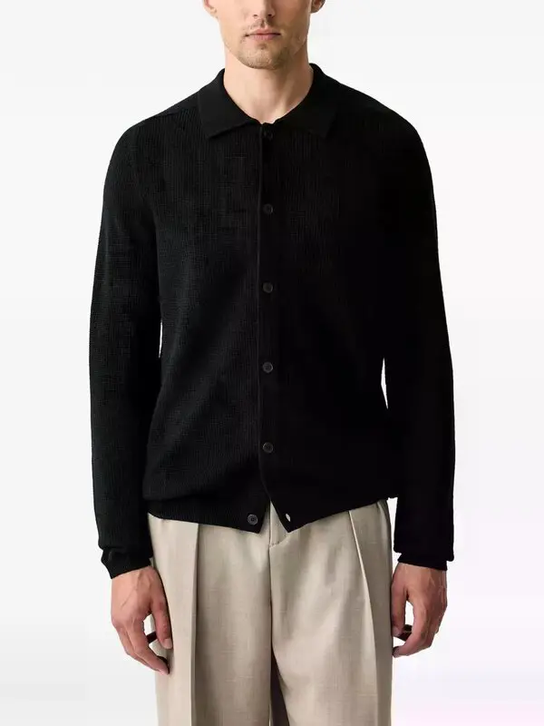 Marc O'polo Button-up Wool Cardigan - Black